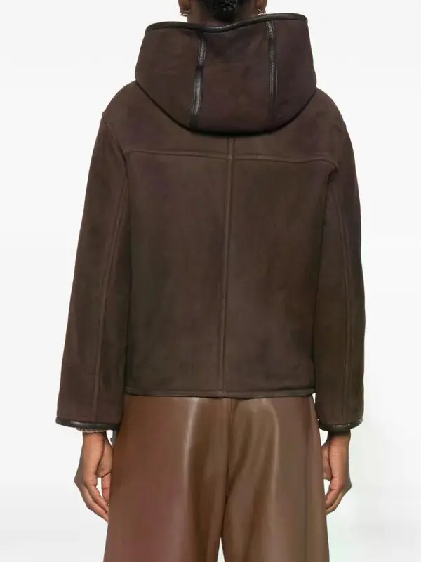 YVES SALOMON Hooded Shearling-lined Jacket