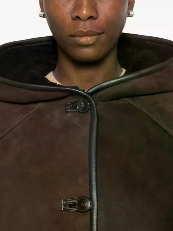 YVES SALOMON Hooded Shearling-lined Jacket
