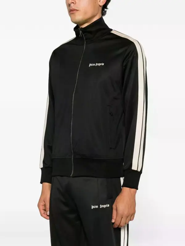 Palm Angels Embroidered Logo Zip-up Sweatshirt