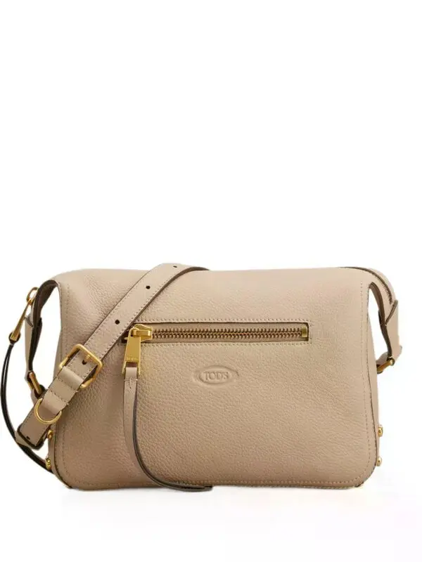 TOD'S Metal Dots Shoulder Bag In Leather Mini - Neutrals