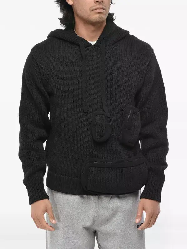 Off-White Multi-pocket Knit Hoodie