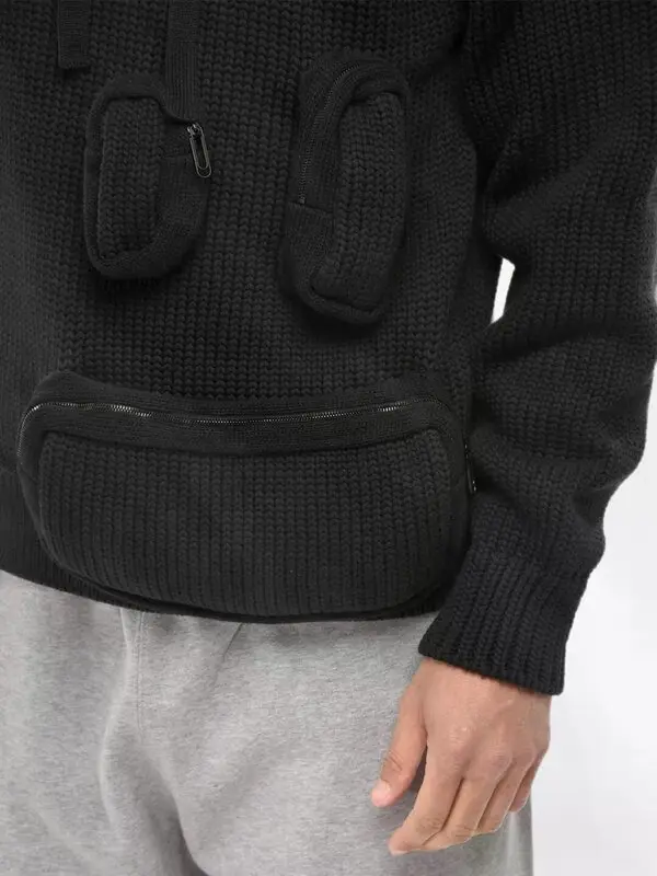 Off-White Multi-pocket Knit Hoodie