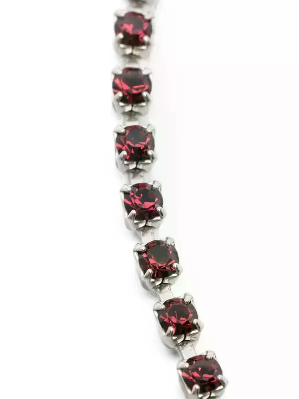 FORTE_FORTE Crystal-embellished Heart-pendant Necklace - Silver
