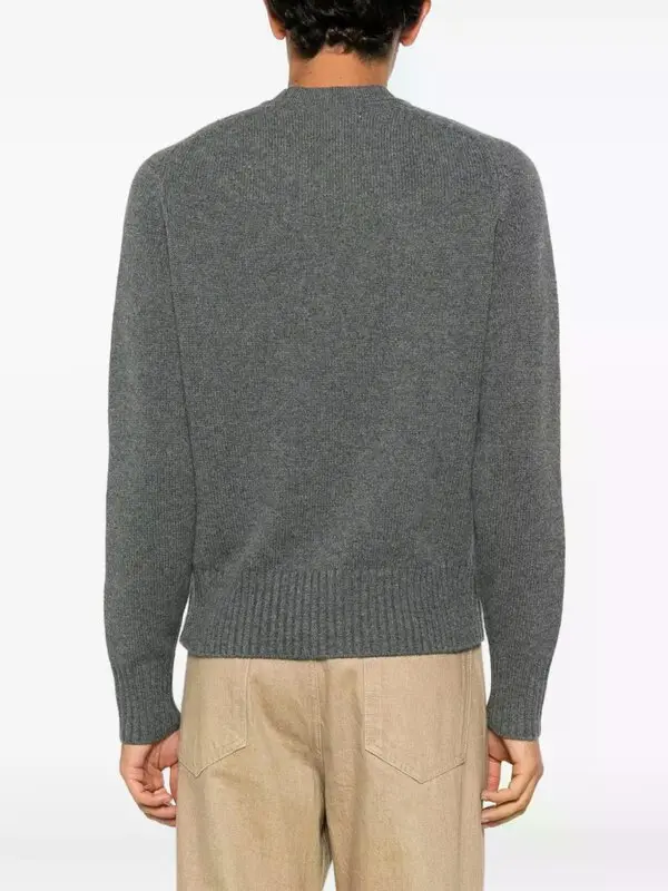 Extreme Cashmere Ribbed Knit Crew Neck Jumper - Grey
