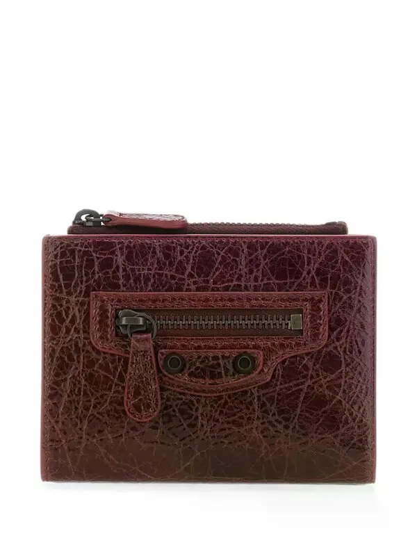 Balenciaga Le City Bifold Wallet In Berry - Red