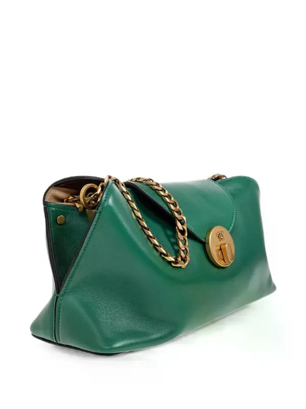 Versace Leather Shoulder Bag With Medusa Hardware