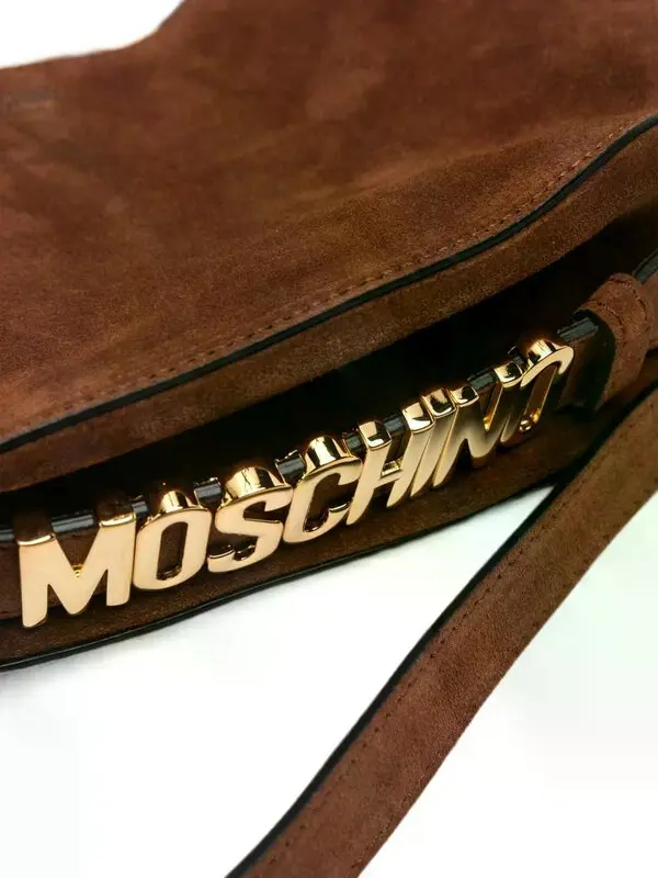 Moschino Suede Logo-detail Tote Bag