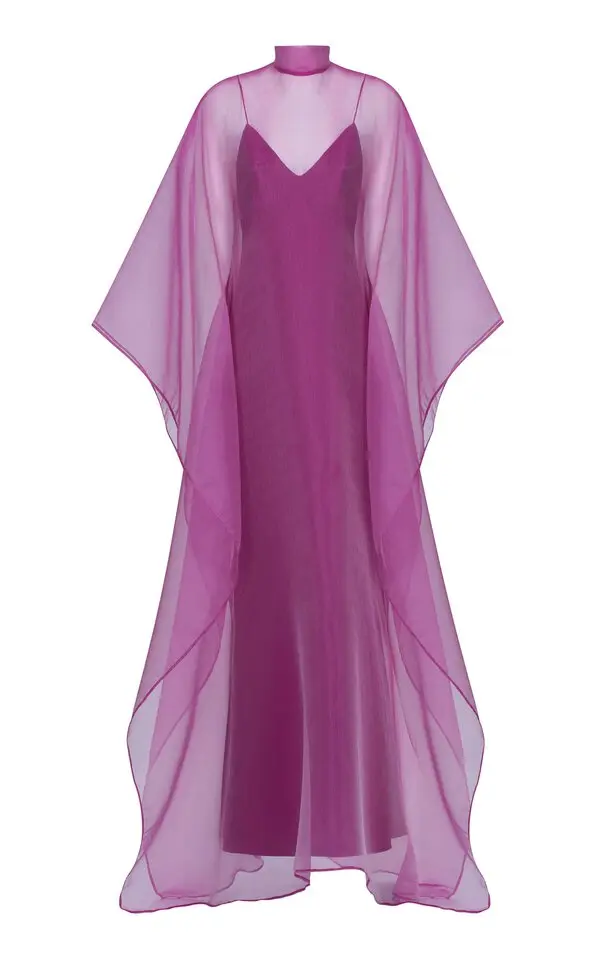 TALLER MARMO Sphinx Sheer Kaftan - Fuchsia