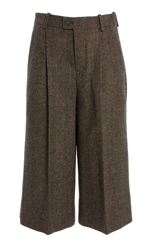 Saint Laurent Tailored Virgin Wool Bermuda Shorts - Grey