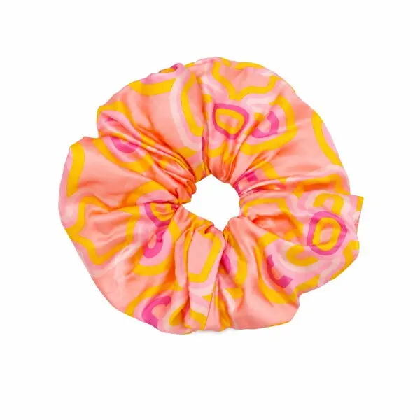 JULIA CLANCEY Super Sized Olympia Silk Scrunchy - Pink
