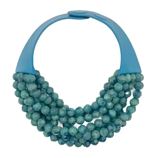 Fairchild Baldwin Bella Marble Teal Necklace - Blue