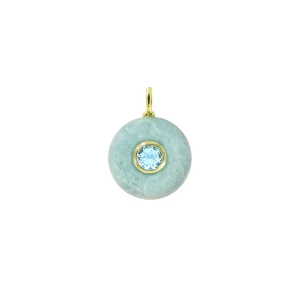 KAMARIA Aquamarine And Topaz Pendant - Blue