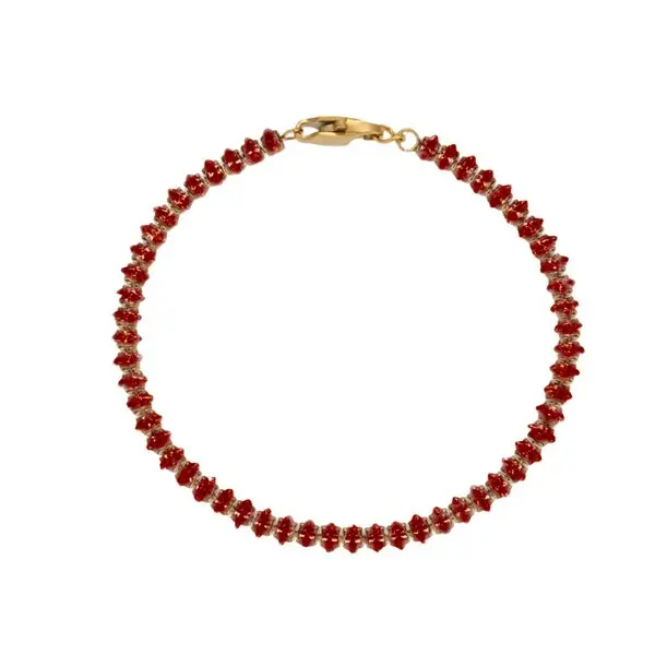 MICKEY'S GIRL Garnet Petite Tennis Bracelet - Red