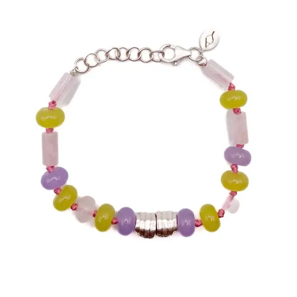 Après Youth Beaded Friendship Bracelet With Sterling Silver Accents - Pink