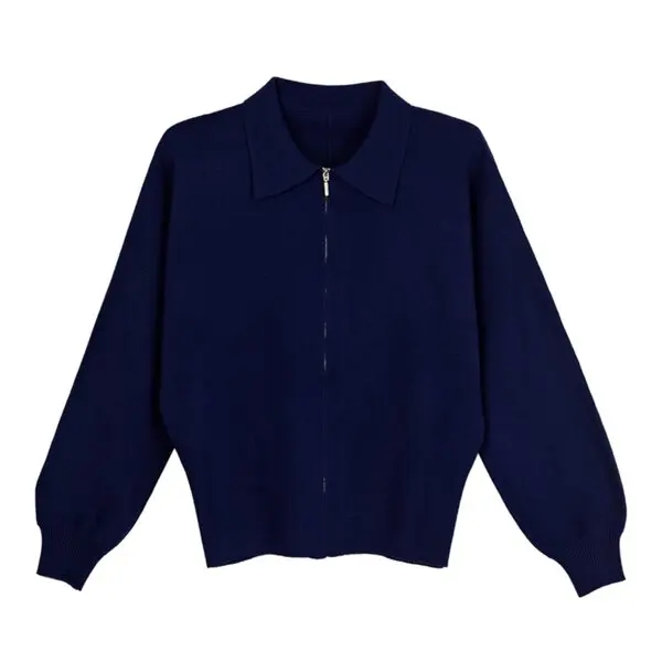 COVE Navy Bomber Jacket With Gold Zip