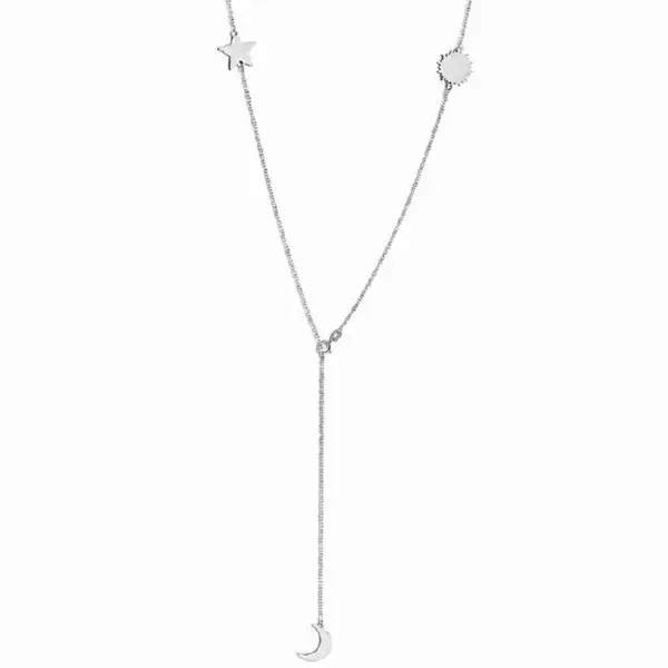 SILVER MOON Sterling Celestial Necklace - Silver