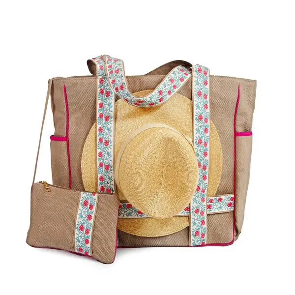 SIDNEY BYRON Suncatcher Daytripper Tote & Pouch Croix - Brown