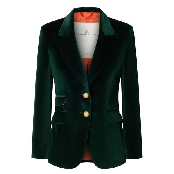 THE EXTREME COLLECTION Velvet Blazer - Green