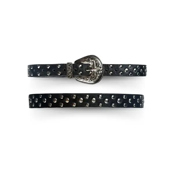 INDIGOLUSH Mini Western Studded Belt Silver