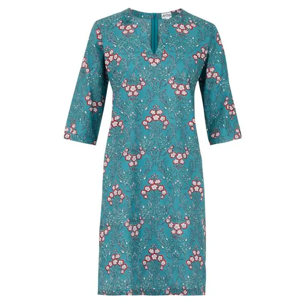 ANTRA DESIGNS Printed V-neck Tunic Dress