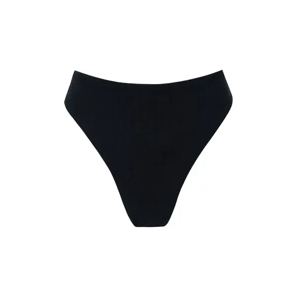 THAYNNE SWIMWEAR Gala High-waisted Bikini Bottom - Black