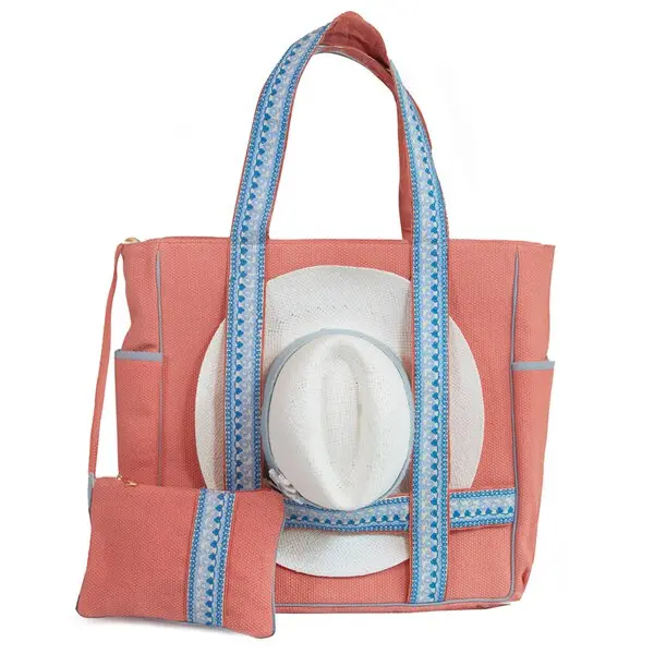 SIDNEY BYRON Suncatcher Daytripper Tote & Pouch Caro - Blue