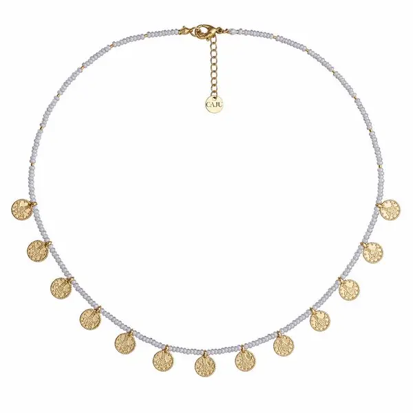 GAJÚ Oia" Freshwater Pearl And Gold-plated Charm Necklace
