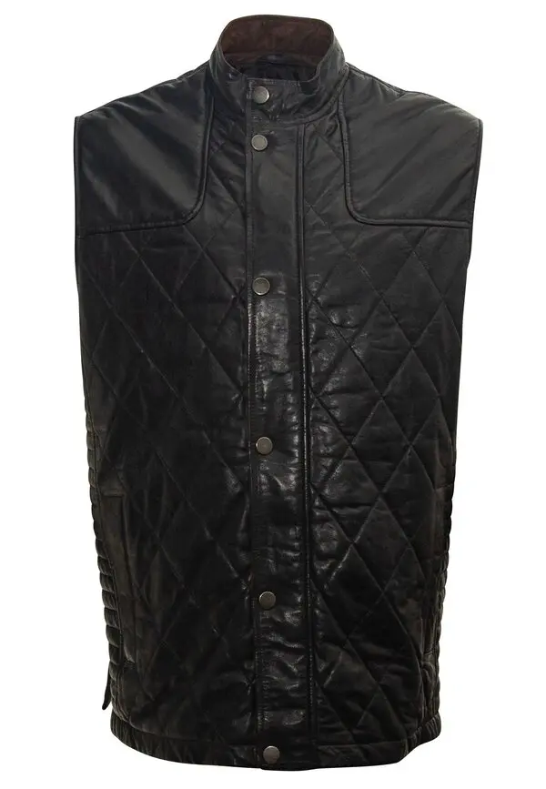 Mauritius Quilted Leather Hunting Vest