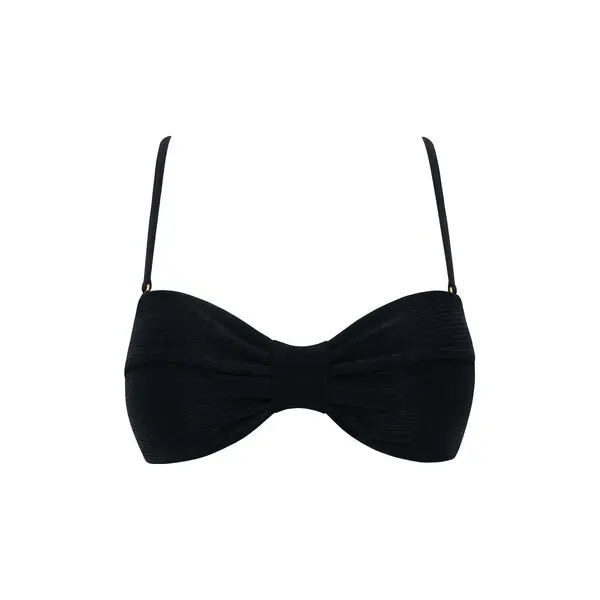 THAYNNE SWIMWEAR Gala Textured Knit Bandeau Top