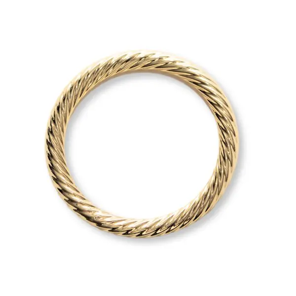 Argento Vivo Twisted Whitney Bangle - Gold