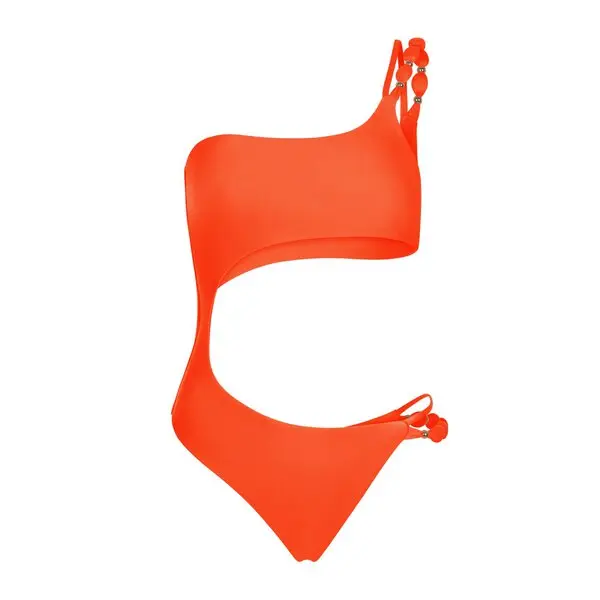 THAYNNE SWIMWEAR Ibiza One-piece With Embellished Strap - Orange