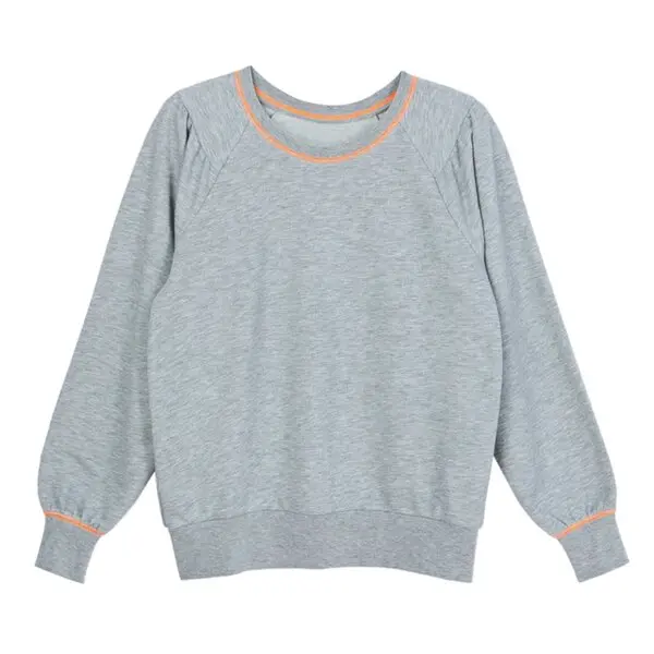 COVE Crewneck Sweatshirt With Puff Sleeves And Neon Trim