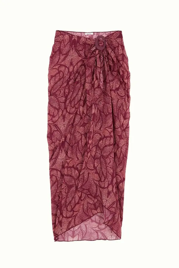 CAMILA CTG Tulum Short Sarong - Beige/red