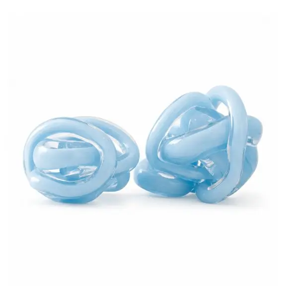 MARLETH Sky Opaline Glass Knot Sculpture, Set Two