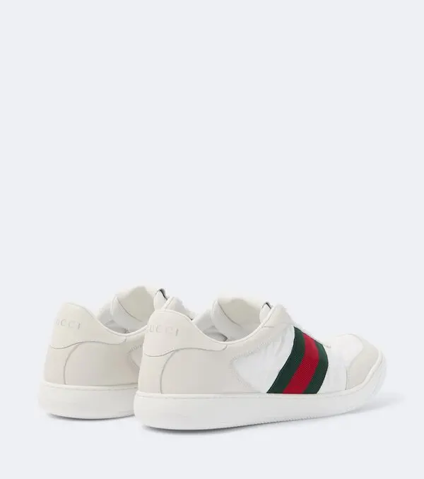 Gucci Screener Leather-trimmed Sneakers