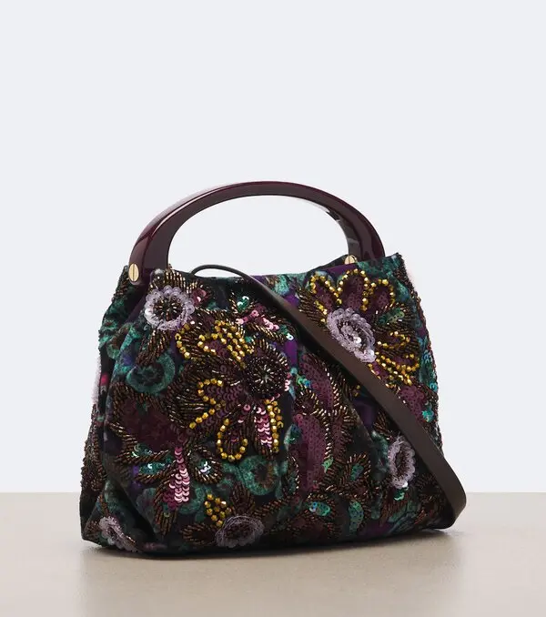 Dries Van Noten Small Sequined Top-handle Bag