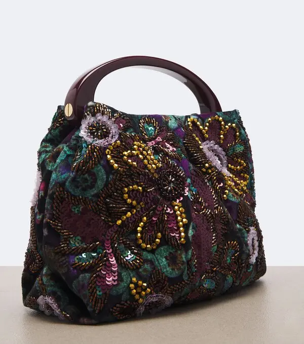 Dries Van Noten Small Sequined Top-handle Bag