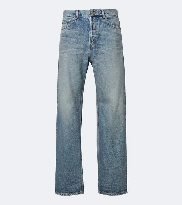 Saint Laurent Faded Wide-leg Jeans