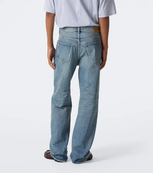 Saint Laurent Faded Wide-leg Jeans