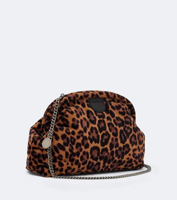 Stella McCartney Falabella Small Leopard-print Velvet Clutch