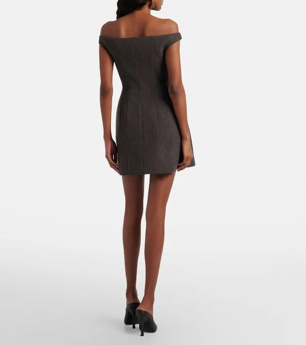 SELF-PORTRAIT Off-shoulder Appliqué Mini Dress