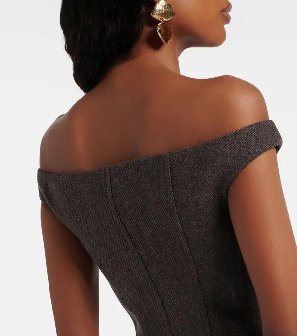 SELF-PORTRAIT Off-shoulder Appliqué Mini Dress