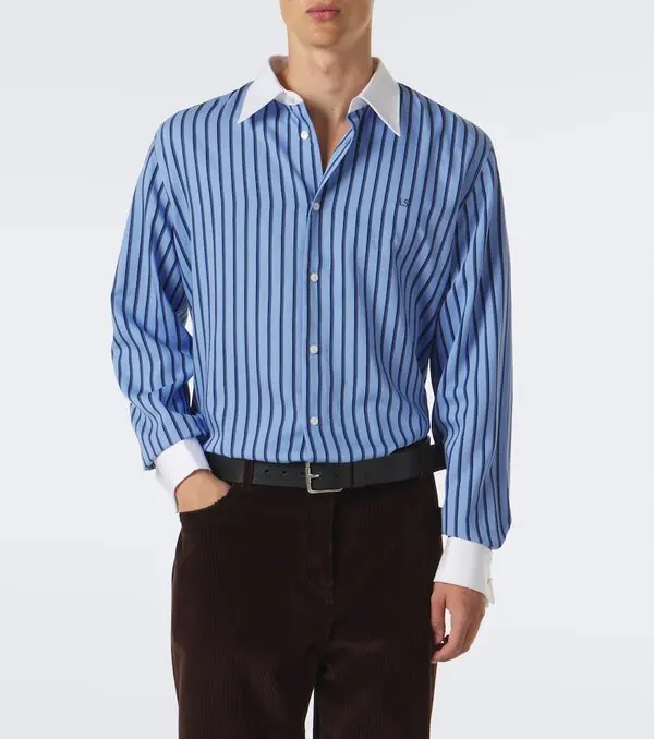 Acne Studios Striped Satin Twill Shirt