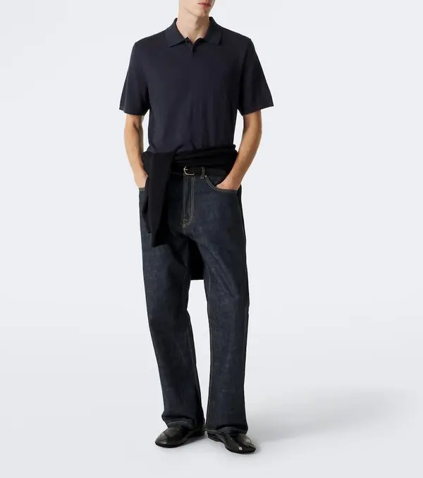 LISA YANG Keir Cotton And Cashmere Polo Shirt