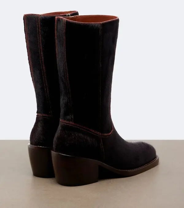 Dries Van Noten Calf Hair Mid-calf Boots