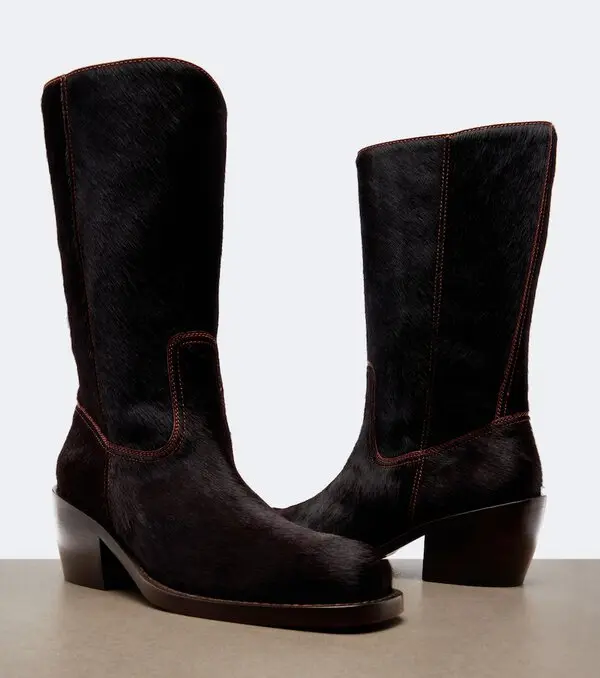 Dries Van Noten Calf Hair Mid-calf Boots