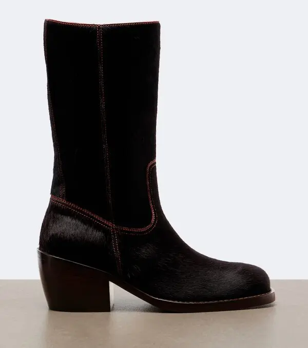 Dries Van Noten Calf Hair Mid-calf Boots