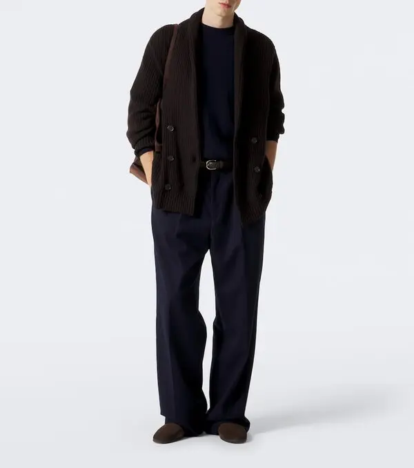 LISA YANG Lyle Double-breasted Cashmere Cardigan - Brown