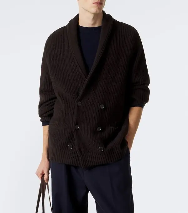 LISA YANG Lyle Double-breasted Cashmere Cardigan - Brown