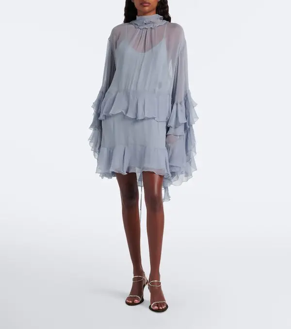 Chloé Ruffled Muslin Minidress